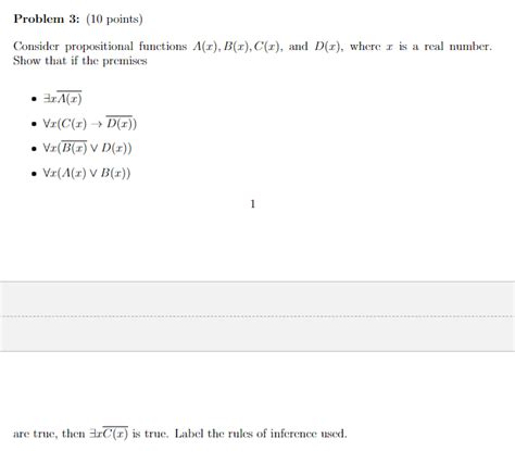 Solved Problem 3 10 Points Consider Propositional Chegg