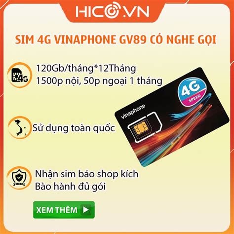 Sim G Vinaphone GV tặng GB ngày p ngoại mạng p nội mạng tháng trọn gói Tháng