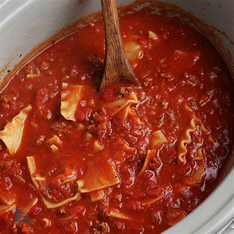 Slow Cooker Lasagna Soup All Our Way