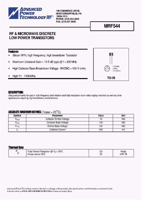 Mrf5444648396pdf Datasheet Download Ic On Line