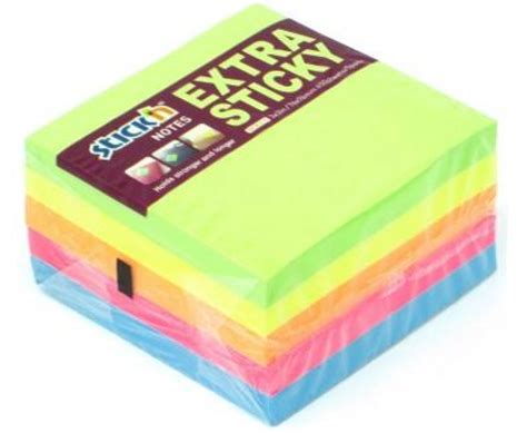 Stickn Ultra Sticky Cube Neon Note Cube Stickn