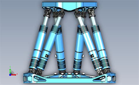 Hexapod六自由度stewart平台3d图纸 Stp格式step模型图纸下载 懒石网