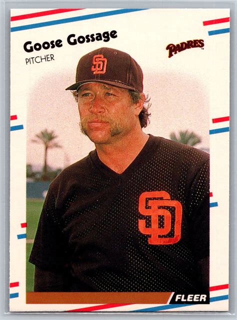 1988 Fleer Baseball 583 Goose Gossage San Diego Padres Hof Ebay