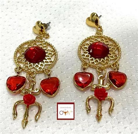 Conjunto Brinco E Colar Pombogira Frete grátis