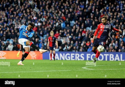 Rangers Youssef Chermiti Scores His Sides Third Goal During The