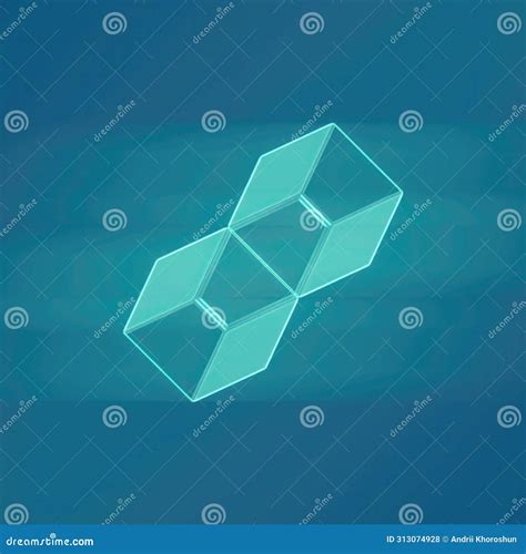 3d Rendering Digital Illustration Of A Stunning Transformation Of Geometric Shapes Stock