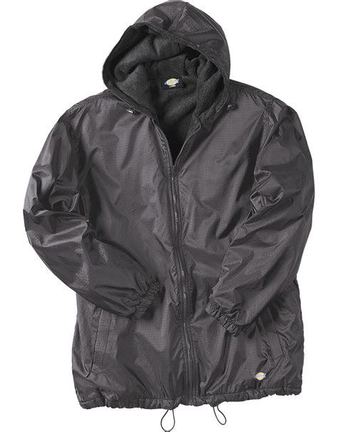 Dic 33237 Dickies Mens Fleece Lined Hooded Nylon Jacket