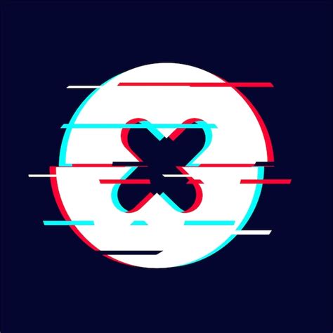 Premium Vector Eye Catching Glitched Wrong Icon