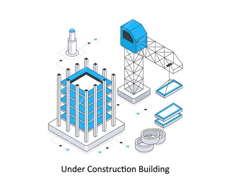 Premium Vector Under Construction Building Isometric Stock