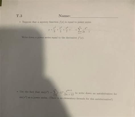 Solved Suppose That A Mystery Function F X Is Equal To Chegg