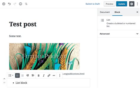 lack of consistency between text blocks · issue 12802 · wordpress