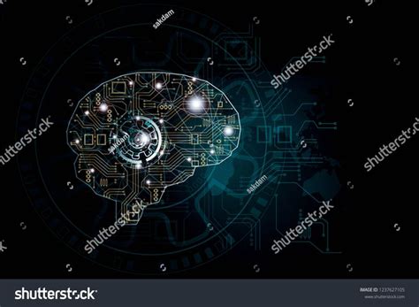 Futuristic Artificial Intelligence Cyber Mind Aesthetic Design