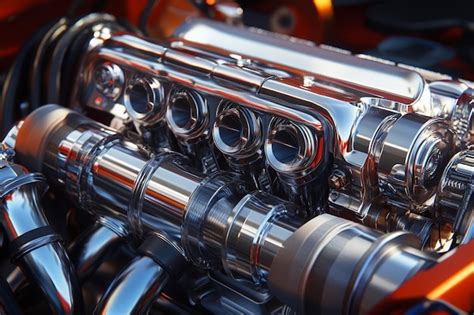 Sports Car Engine With Turbo Modifications Premium Ai Generated Image