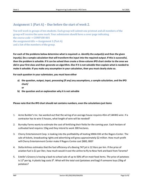Wk01 Ipo Charts Assignment Week 1 Programming Fundamentals Ipo Charts Fall 2020 Nkp Section