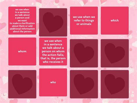 Relative Pronoun Matching Pairs
