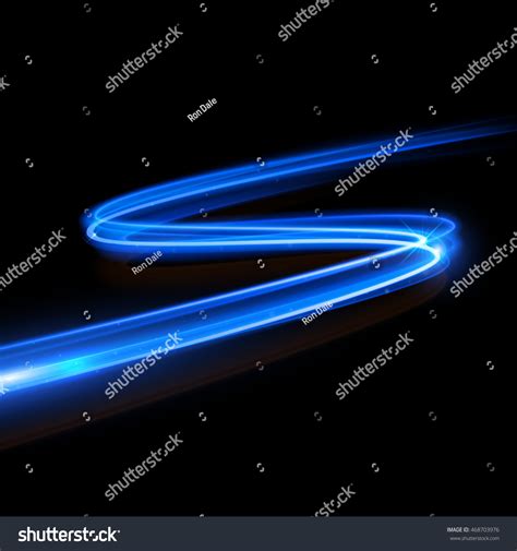 Vector Blue Light Trace Effect Glowing Stock Vector Royalty Free
