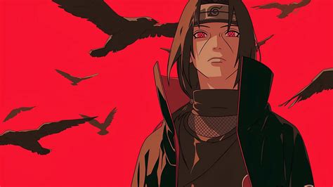 Itachi Uchiha With Ravens Desktop Wallpaper 4k Anime Wallpapers