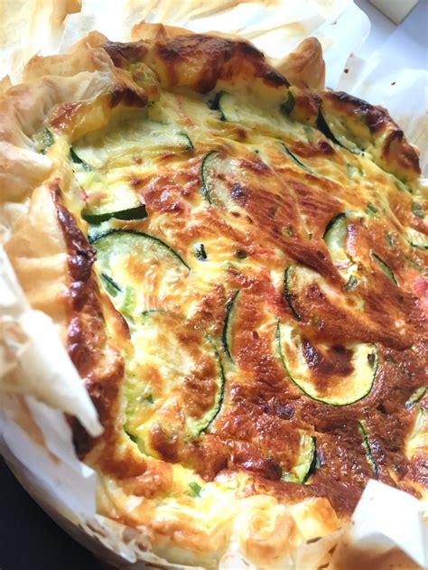 Wild Smoked Salmon Quiche Zucchini Goat Cheese