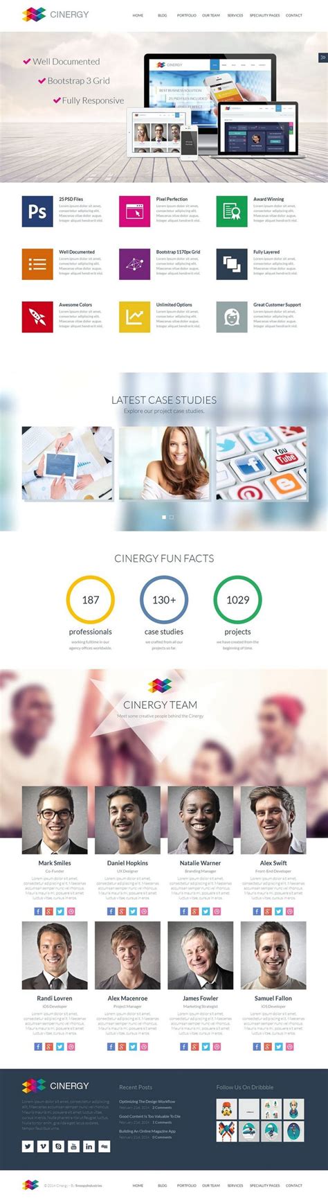 Cinergy Responsive Modern Business Wordpress Theme Mobile Web Design