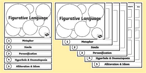 Figurative Language Flipbook For 6th 8th Grade