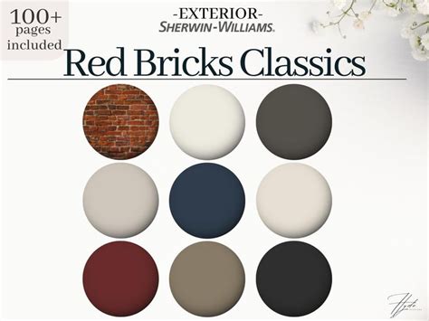 Exterior Palette Sherwin Williams Paint Red Bricks Classics Whole House