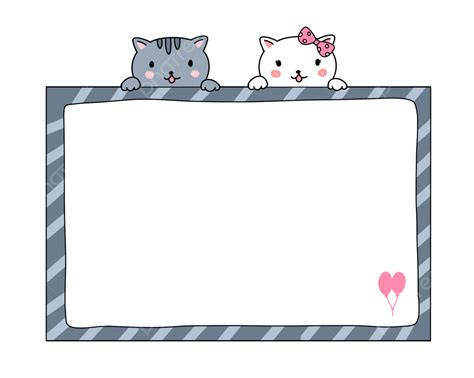 Cat Frame Template Vector Free
