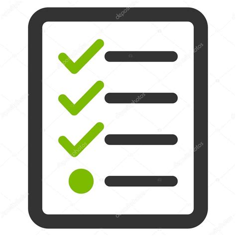Icono de lista de verificación de Business Bicolor Set Stock Vector by