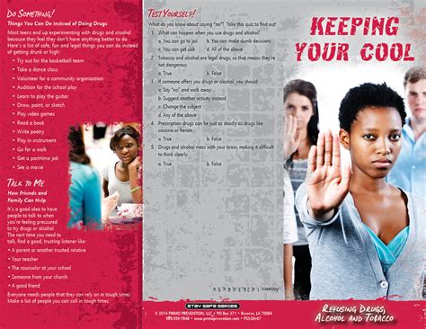 Keeping Your Cool Refusing Drugs Alcohol And Tobacco Pamphlet Primo
