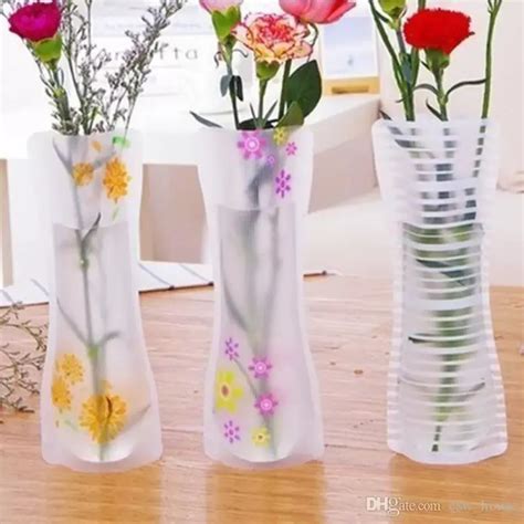 Pvc Foldable Bud Vase Sets Collapsible Water Bag Plastic Wedding Party