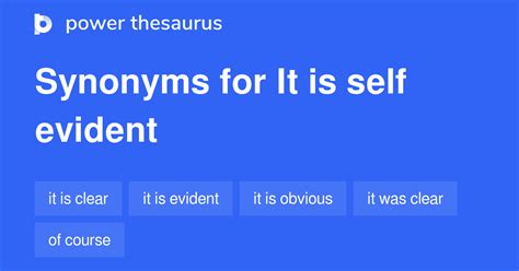 It Is Self Evident Synonyms 18 Words And Phrases For It Is Self Evident