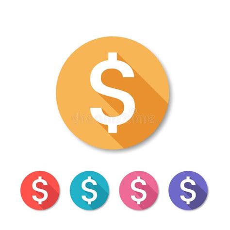 Dollar Sing Money Icon Dollar Icon Set Stock Vector Illustration Of