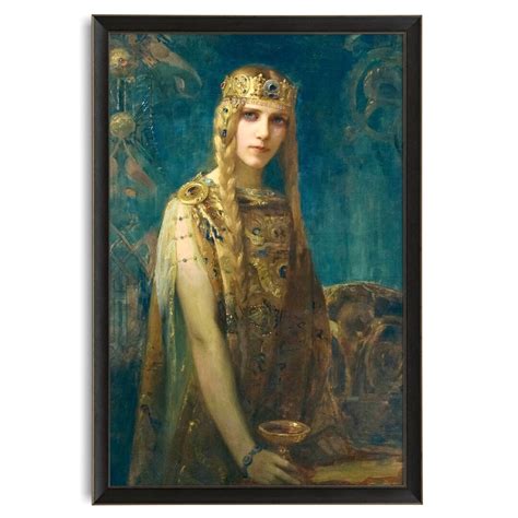 Isolde The Celt Princess Art Deco Art Print Art Nouveau Celtic Woman Goddess Irish