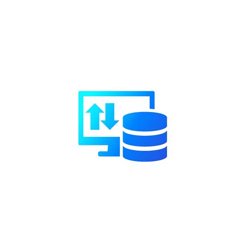 Database And Computer Data Transfer Icon 1990082 Vector Art At Vecteezy