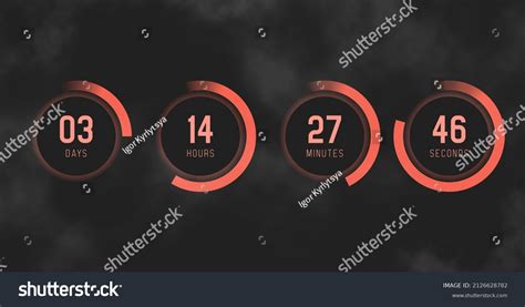 Countdown Timer Clock Counter Vector Template Stock Vector Royalty Free 2126628782 Shutterstock