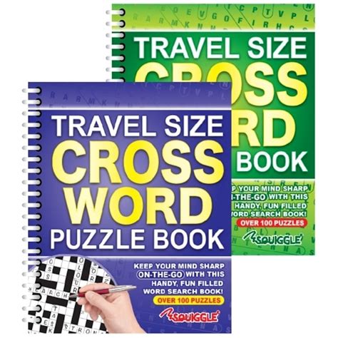 Travel Size Crossword Book Assorted Puzzles Entertainment High