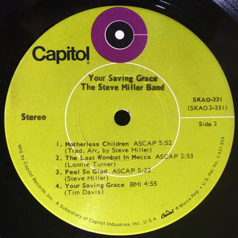 Steve Miller Band Your Saving Grace Used Vinyl High Fidelity