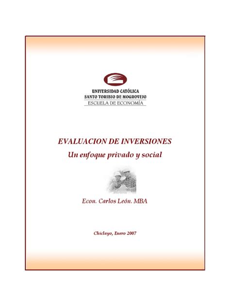 Evaluación De Inversiones Pdf Creatividad Mercado Economía