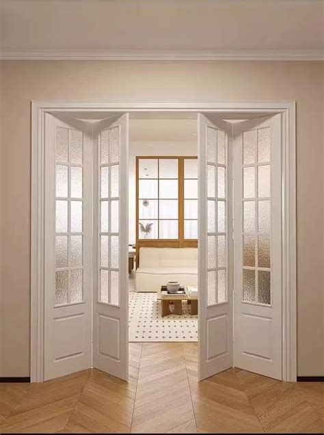 实木折叠门推拉门隔断门奶油风浴室门对开门卧室门法式双开玻璃门 淘宝网 花瓣网