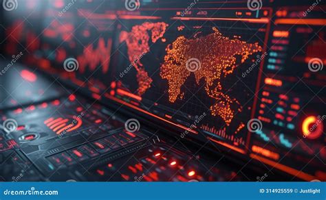 A Futuristic Dashboard With Realtime Data Visualization Displaying The