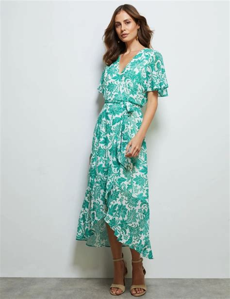 Liz Jordan Frill Print Dress Ezibuy Australia
