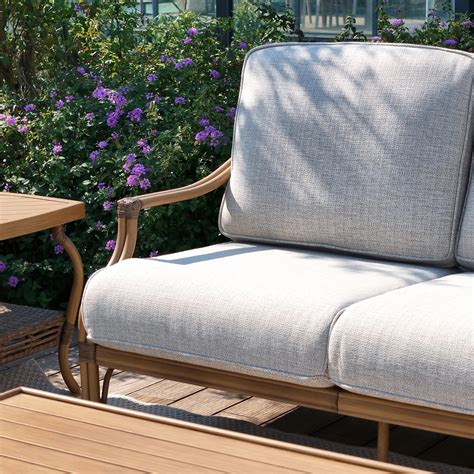 Arcadia 5 Pieces Outdoor Sofa Set With Deep Lounge Chair Peak Home