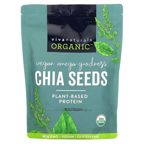Viva Naturals Organic Chia Seeds 1 Lb 454g