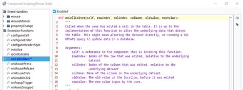 Writting Database Table Using Power Table Ignition Inductive