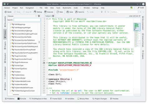 KDevelop5 Manual Working With Source Code KDE UserBase Wiki