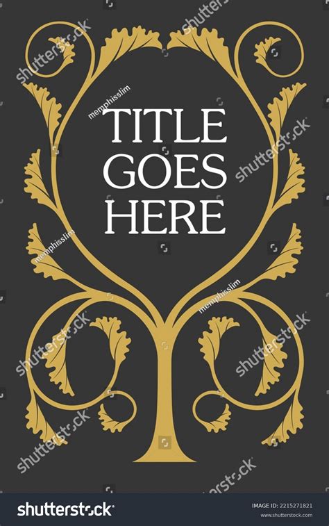 Ornate Oldfashioned Leaf Tree Design Curving Stock Vector Royalty Free