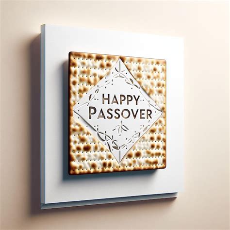 Premium Photo Passover 3d Poster Geometric Background With Matzah