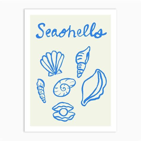 Seashell Doodles Seashell Line Art Minimalism Seashell Design 4 Art