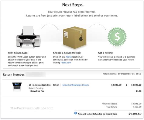 2016 Macbook Pro Returning It