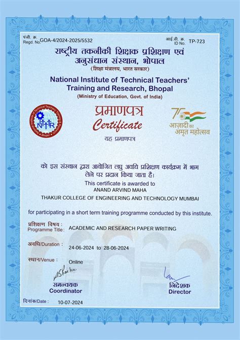 anand maha on linkedin successfully completed online sttp on academic