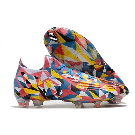 Adidas Predator Edge Low FG Geometric Blu Acceso Team Giallo Rosso